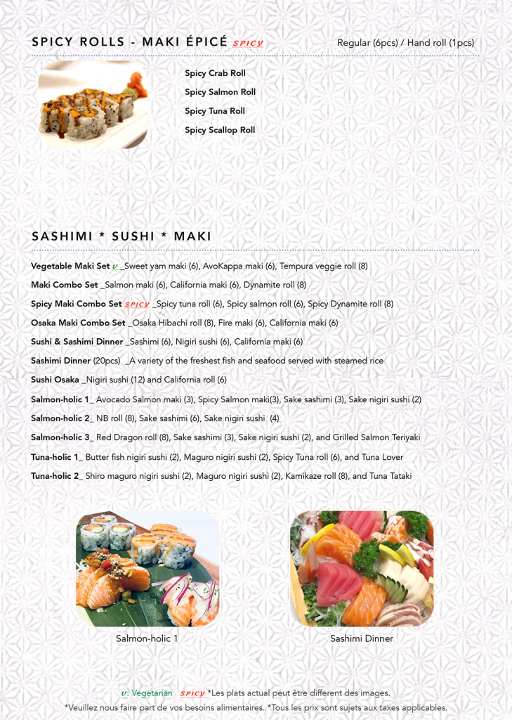 Sushi Bar – Osaka Hibachi